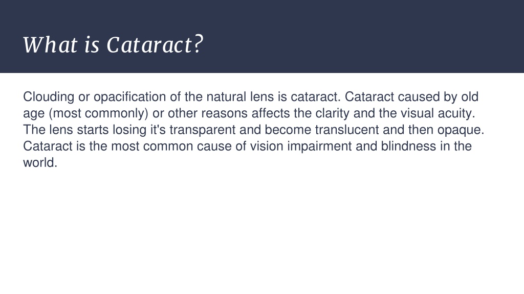 Ppt Mahaveer Eye Hospital Provides Best Cataract Treatment