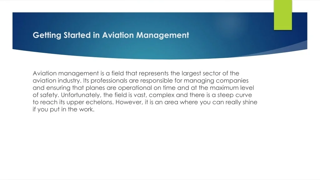 PPT - Career Guide of Aviation Management PowerPoint Presentation, free ...
