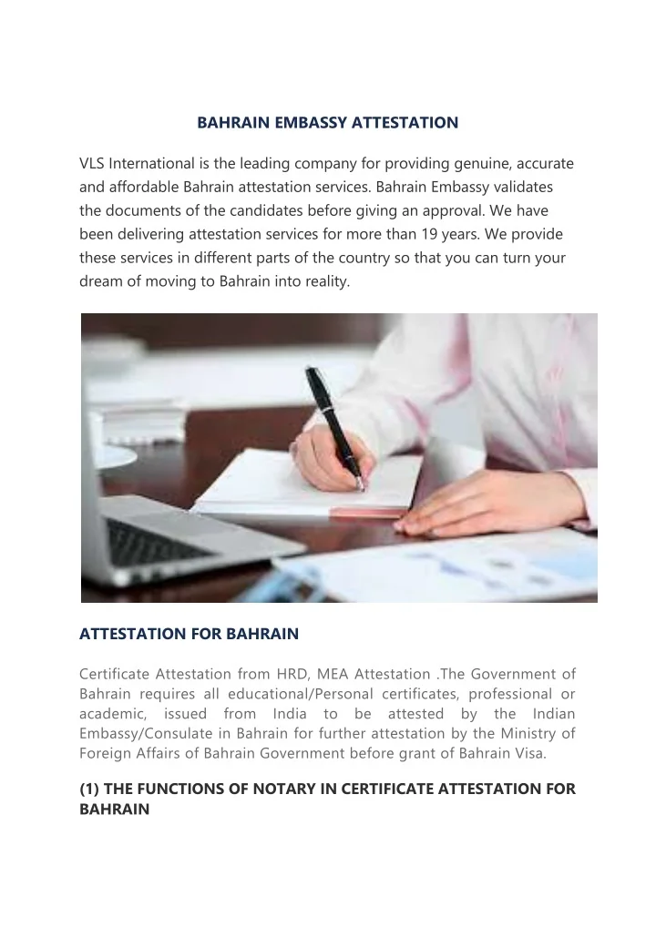 PPT - Bahrain Embassy Certificate Attestation in Delhi, Mumbai ...