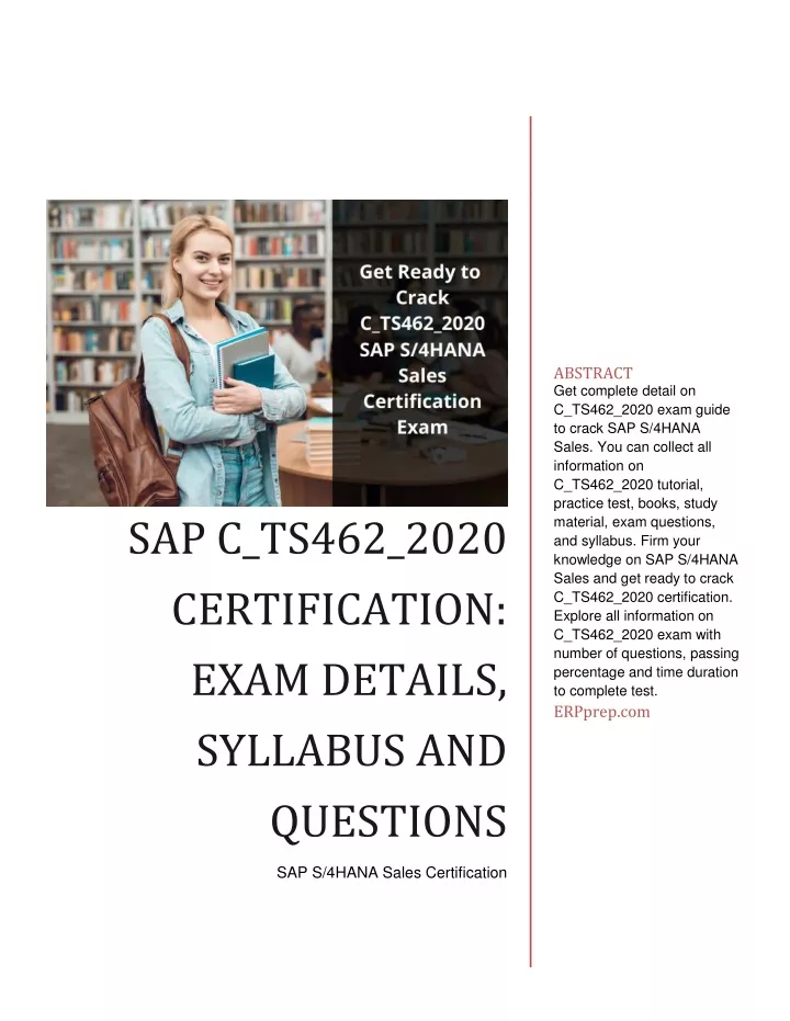 PPT - SAP C_TS462_2020 Certification: Exam Details, Syllabus and ... PPT - SAP C_TS462_2020 Certification: Exam Details, Syllabus and ...