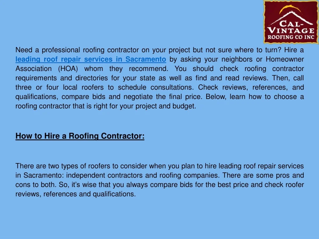 PPT - 4 Major Tips To Consider Before Investing In a Roofing Contractor ...
