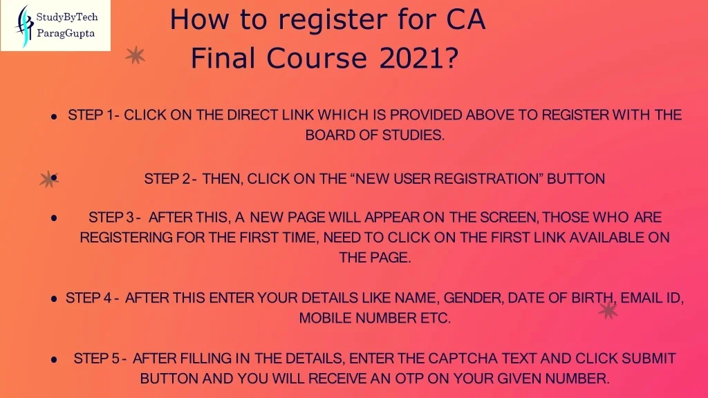 PPT - Everything about CA Final Registration Fees structure, important ...
