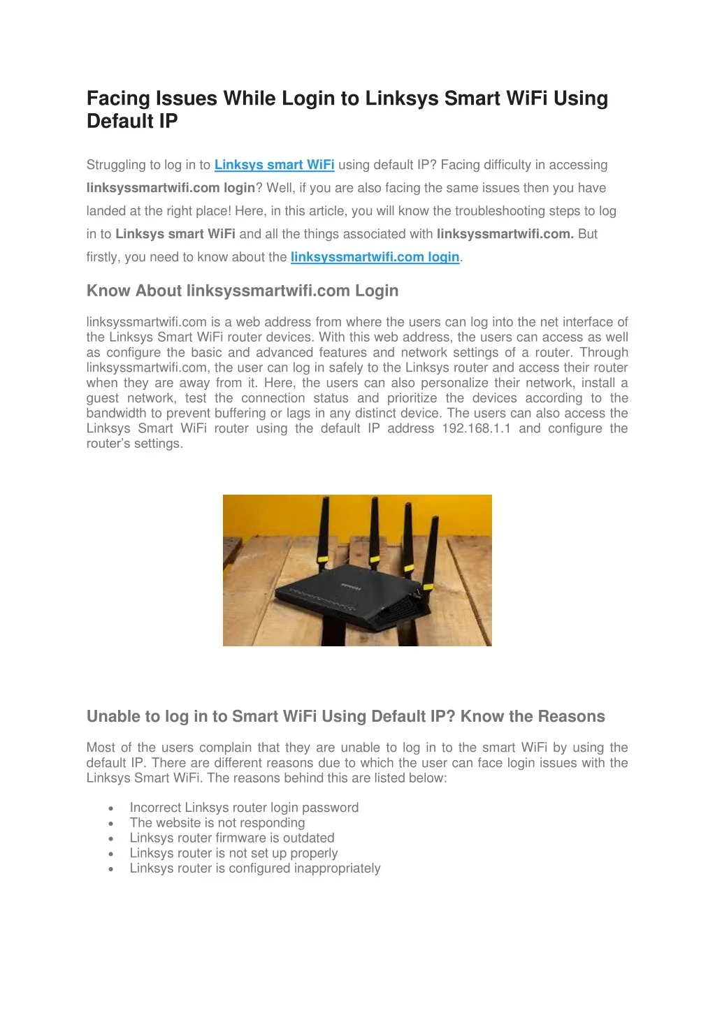 PPT - Facing Issues While Login to Linksys Smart WiFi Using Default IP ...