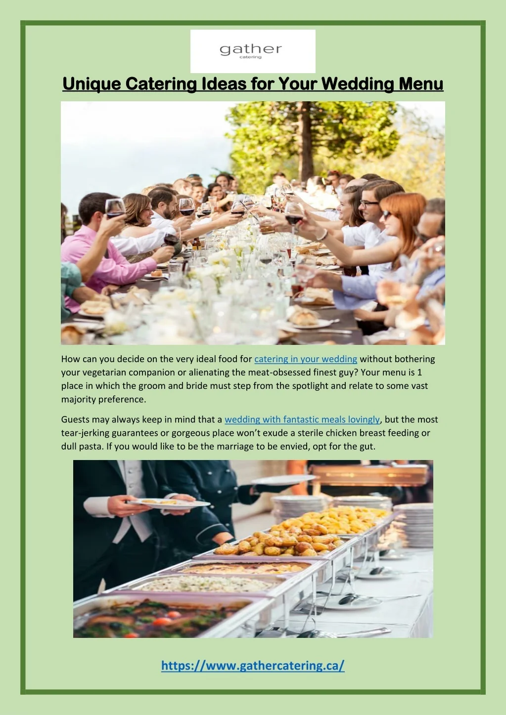 PPT - Unique Catering Ideas for Your Wedding Menu PowerPoint ...