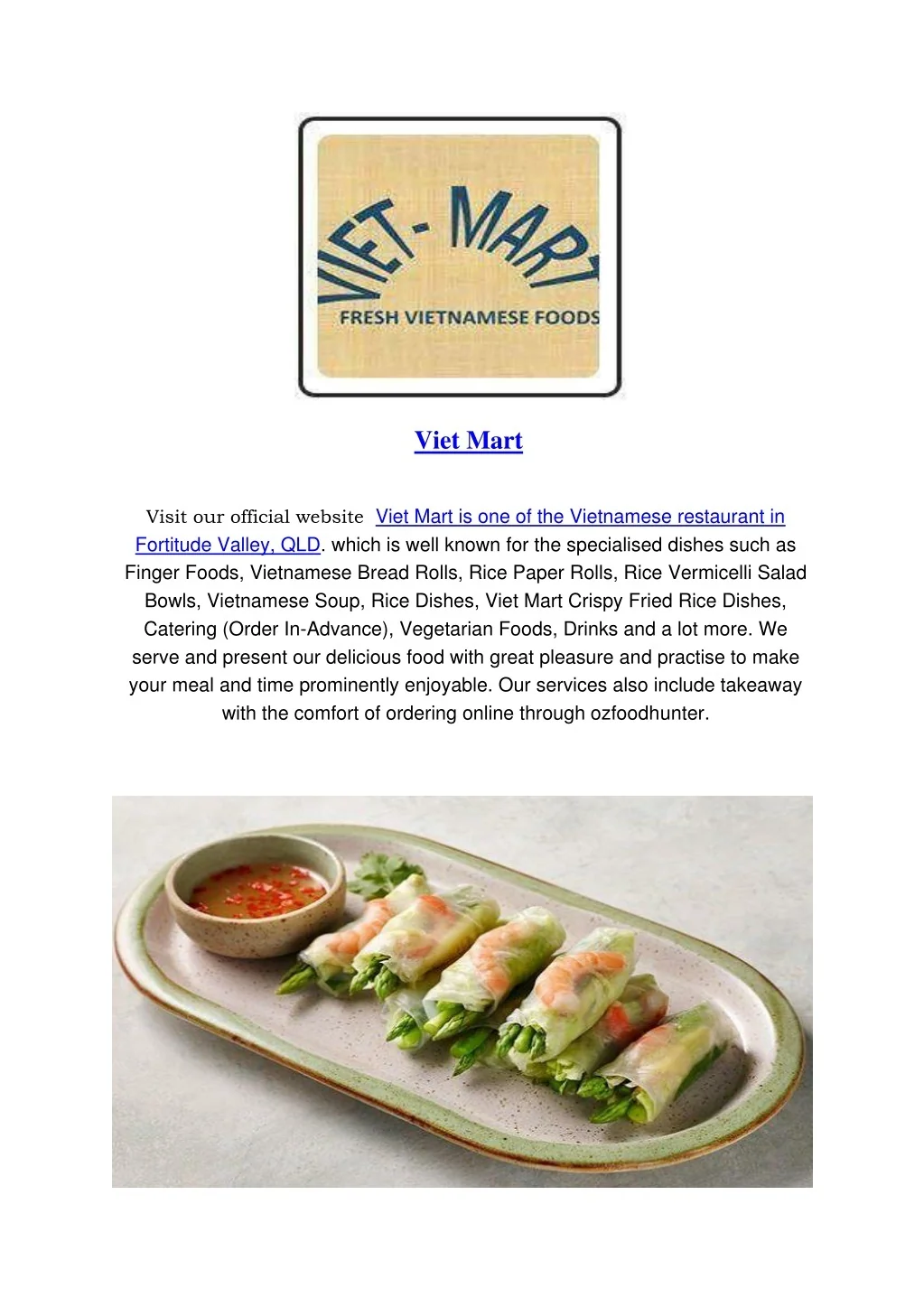PPT - 5% Off – Viet Mart Vietnamese Takeaway Fortitude Valley,QLD ...