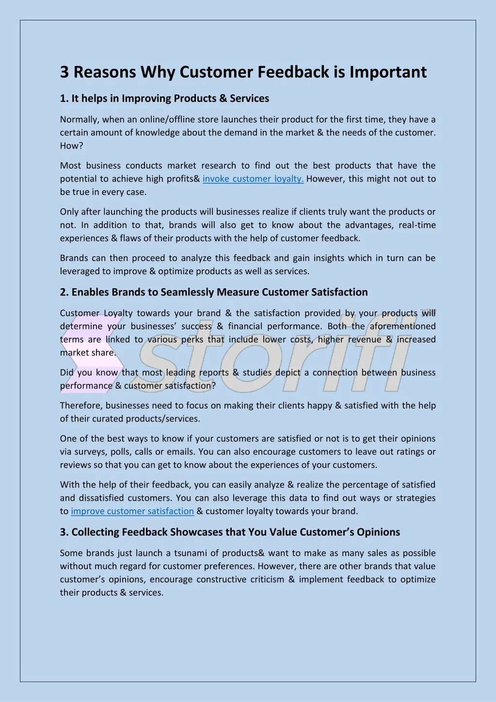 PPT - 3 Reasons Why Customer Feedback Is Important to Your Business ...