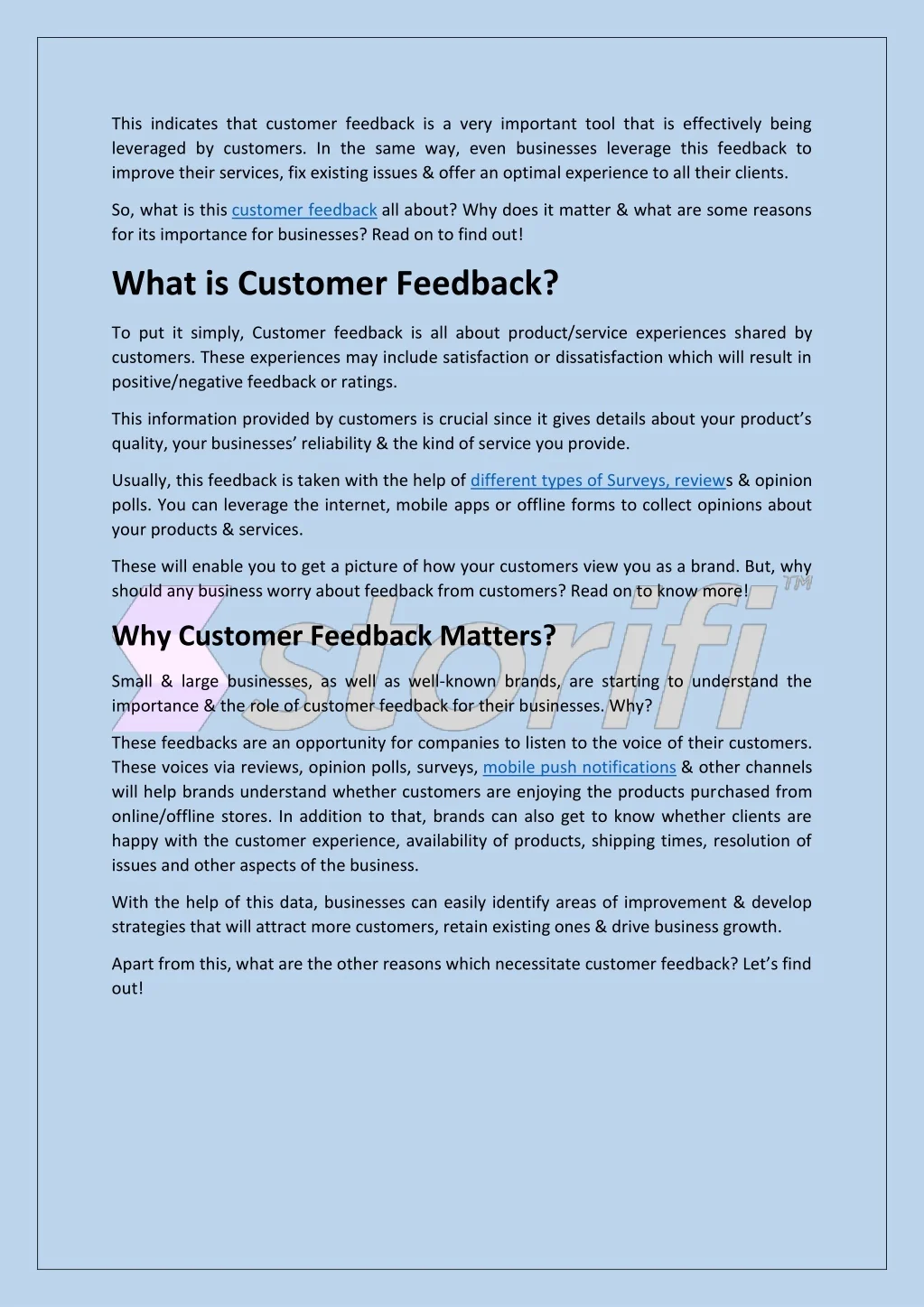 PPT - 3 Reasons Why Customer Feedback Is Important to Your Business ...
