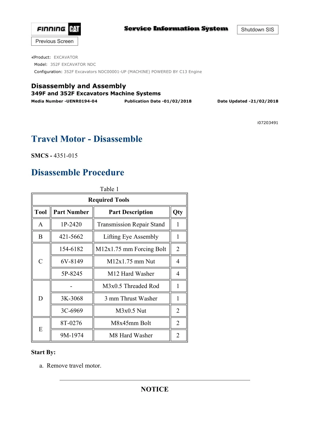 PPT - Caterpillar Cat 352F Excavator (Prefix NDC) Service Repair Manual ...