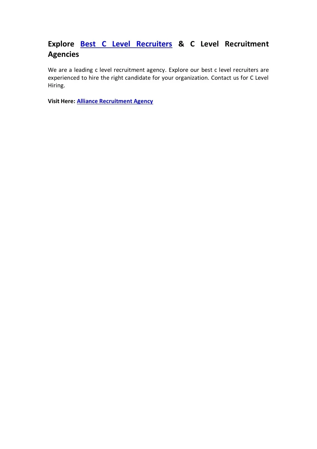 PPT - Explore Best C Level Recruiters & C Level Recruitment Agencies ...