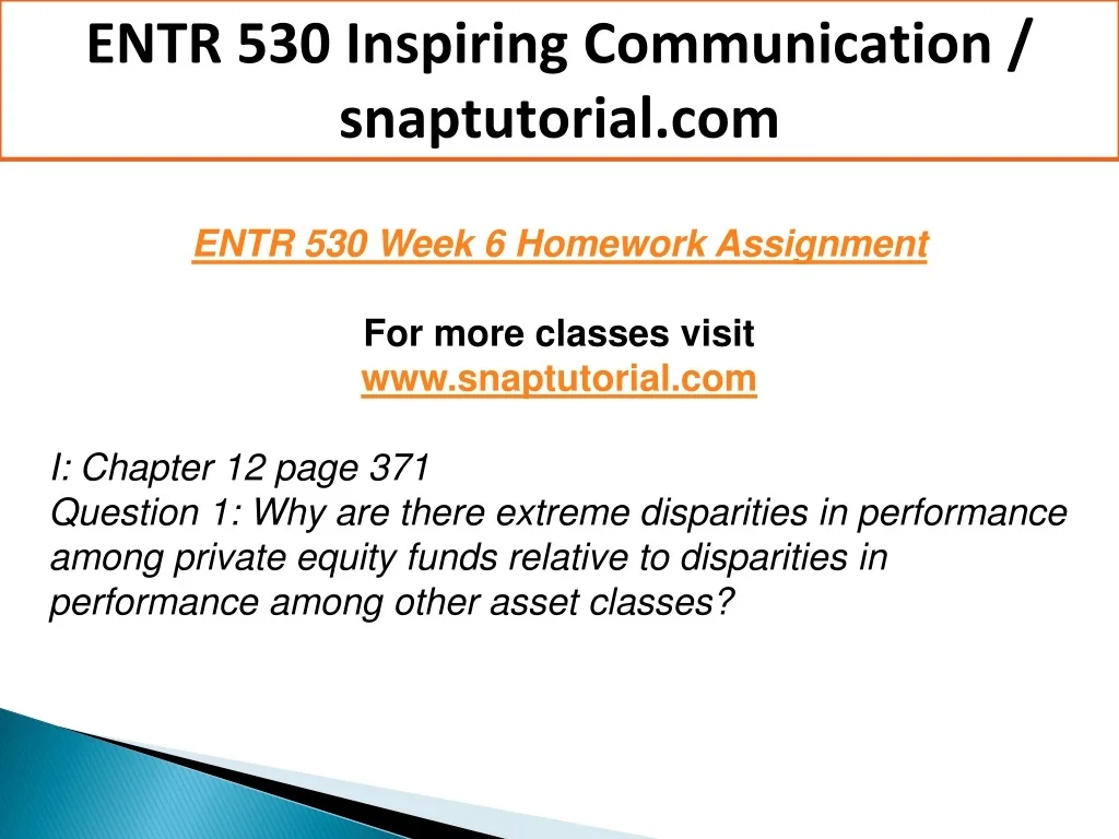 PPT - ENTR 530 Inspiring Communication--snaptutorial.com PowerPoint ...