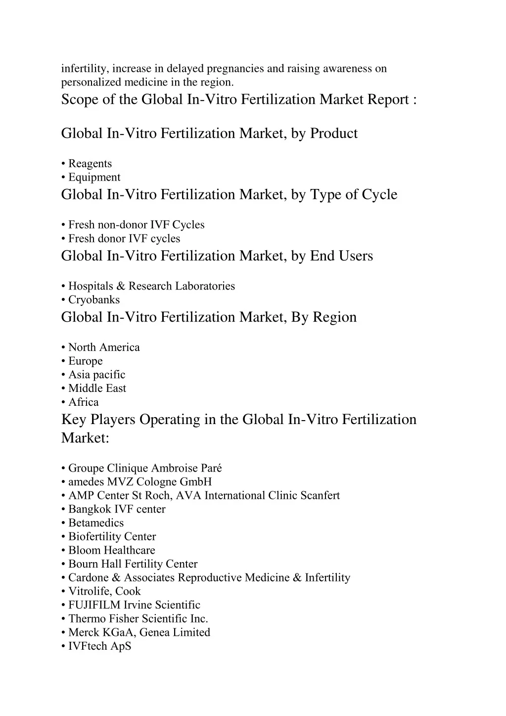 PPT - Global In Vitro Fertilization Market PowerPoint Presentation ...