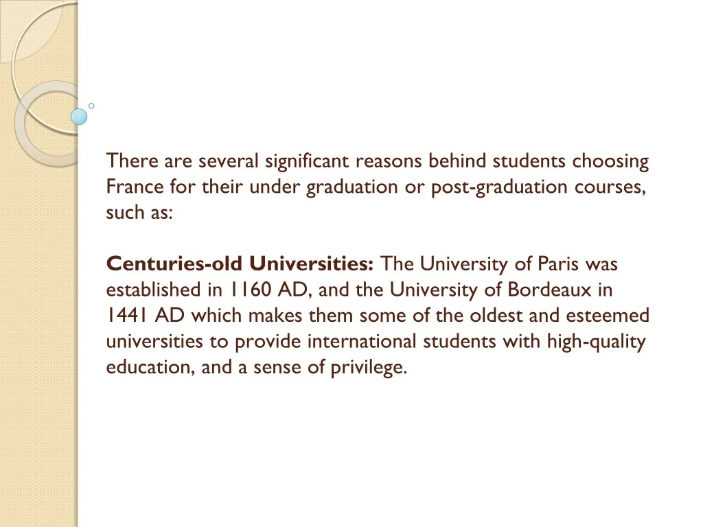 PPT - Top Reasons To Study In France PowerPoint Presentation, free ...