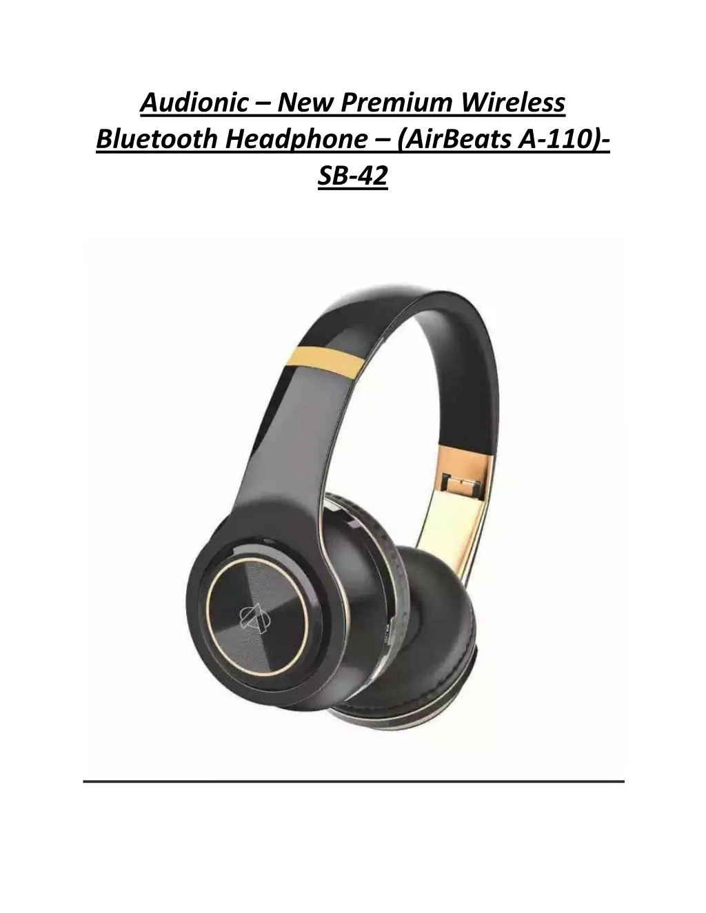 PPT - Audionic – New Premium Wireless Bluetooth Headphone – (AirBeats A ...