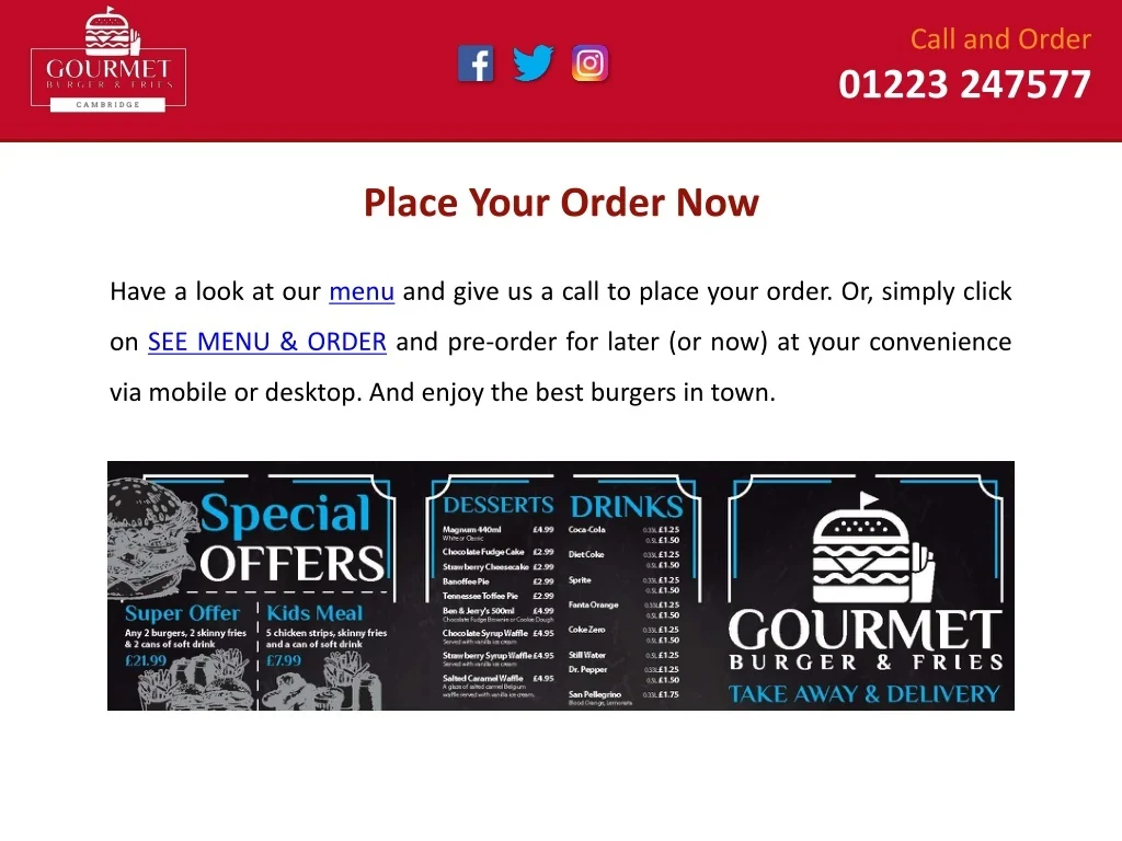 PPT - Too Tasty Gourmet Cheeseburger In Cambridge PowerPoint ...