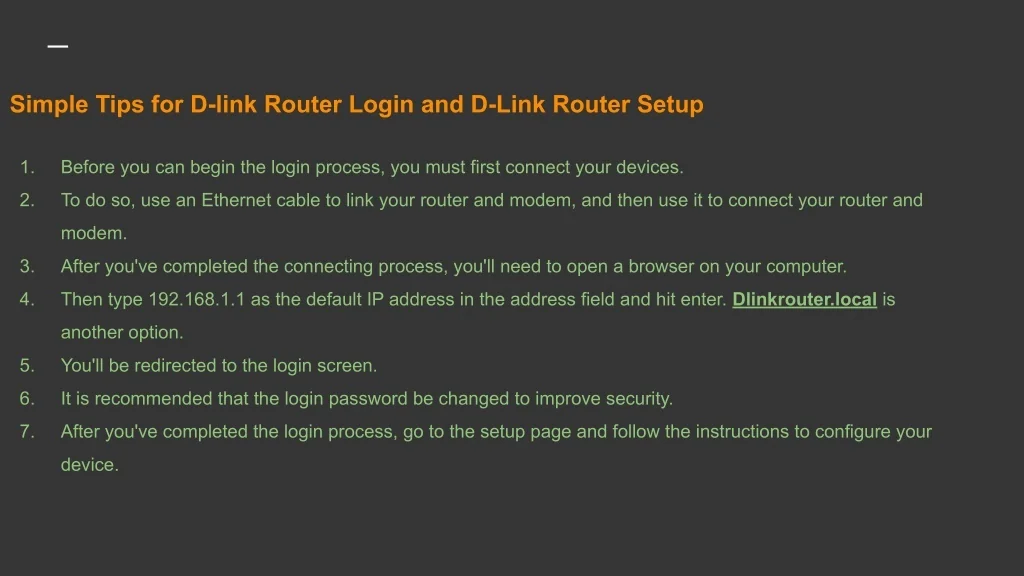 PPT - How shall I change dlink router login settings? PowerPoint ...