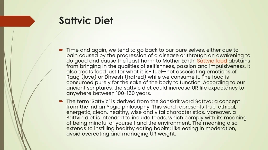 PPT - Sattvic Diet : Everything to Know About Sattvic Food - URLife ...