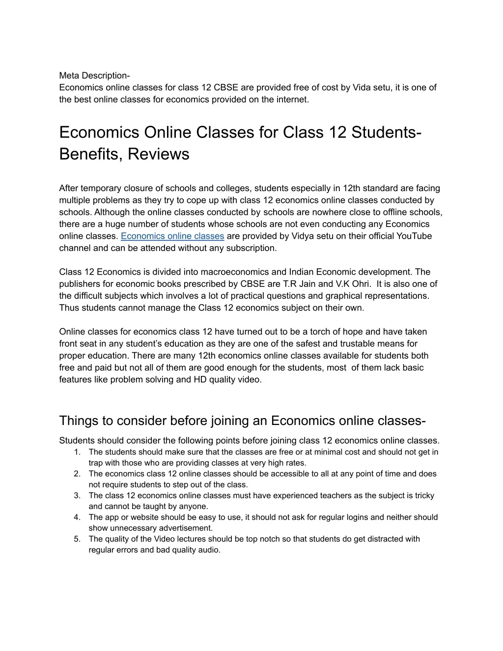 PPT - Economics online classes for class 12 students- Benefits, Reviews ...