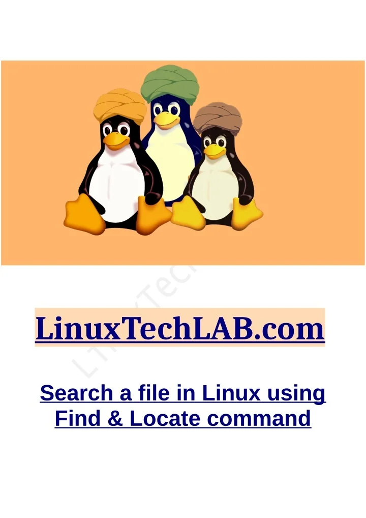 PPT Search A File In Linux Using Find Locate Command PowerPoint
