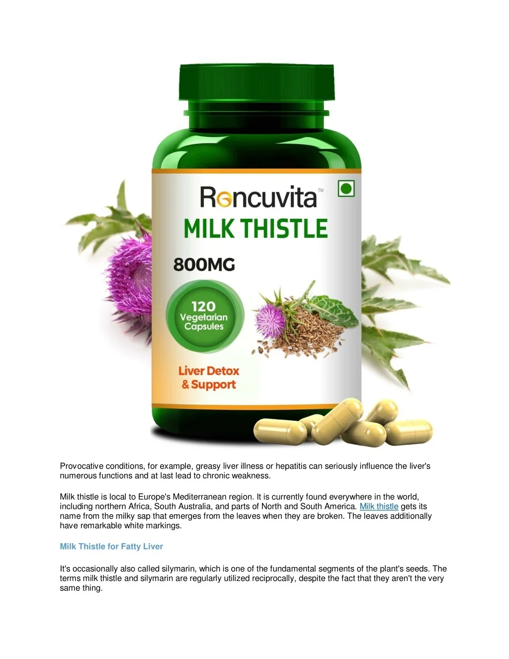 PPT - Best milk thistle for fatty liver PowerPoint Presentation, free ...
