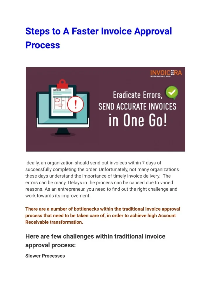 PPT - Steps to A Faster Invoice Approval Process PowerPoint ...