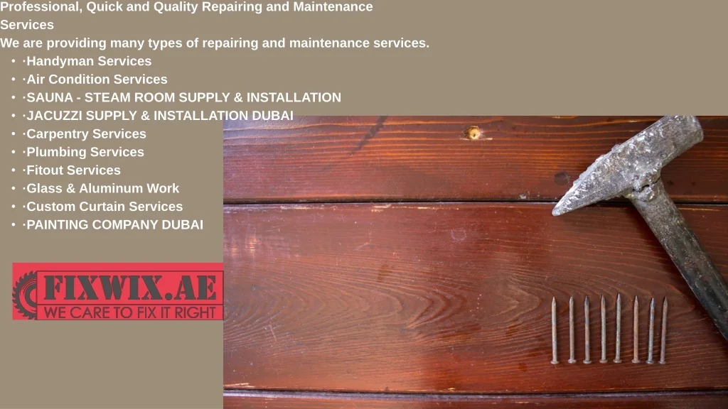 PPT - WE TAKE CARE OF MAINTENANCE WORKS PowerPoint Presentation, free ...