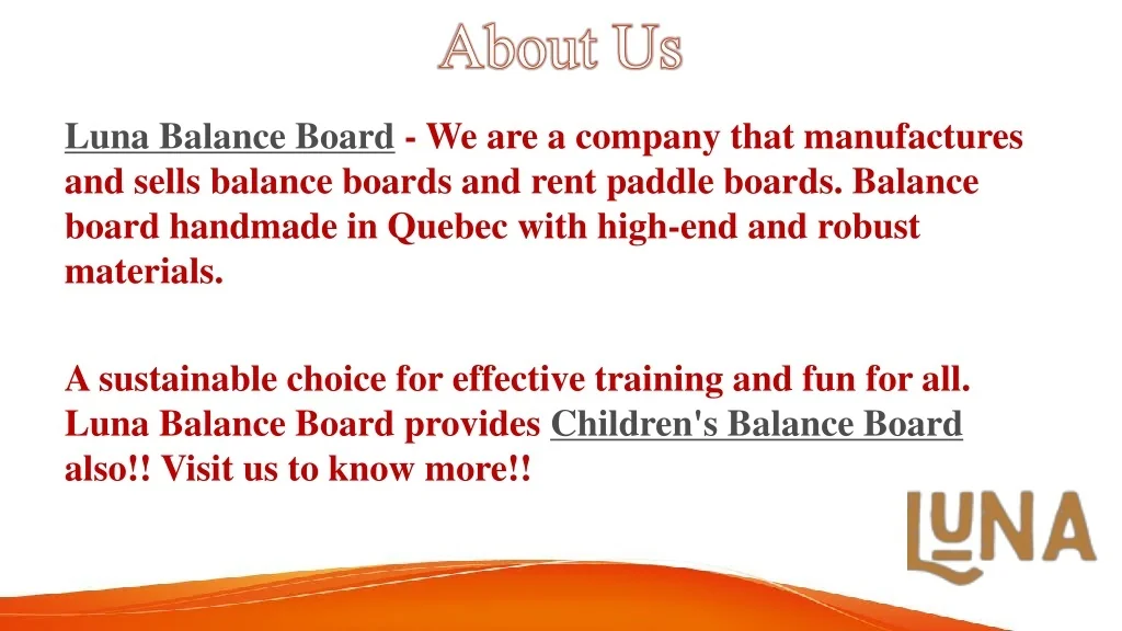 PPT - Shortboard Balance Board | Luna Balance Board PowerPoint ...