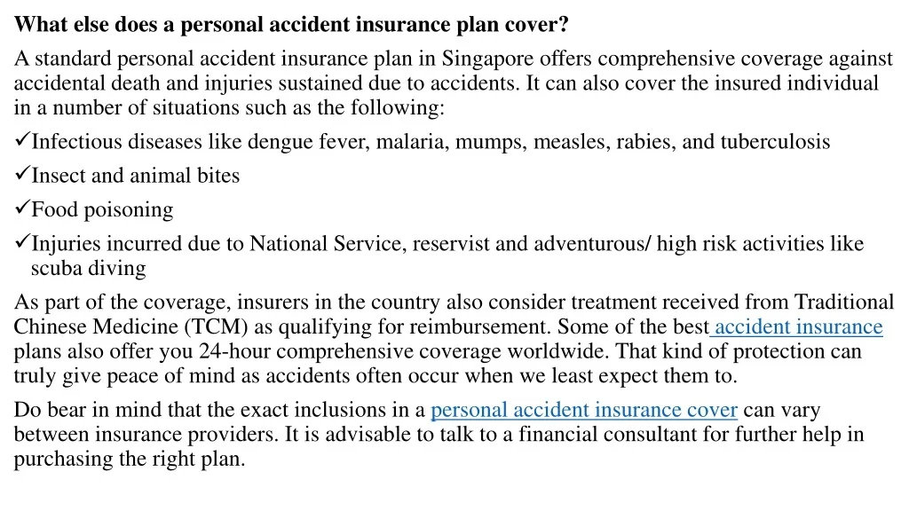PPT - Did You Know That Personal Accident Insurance Covers You Against ...