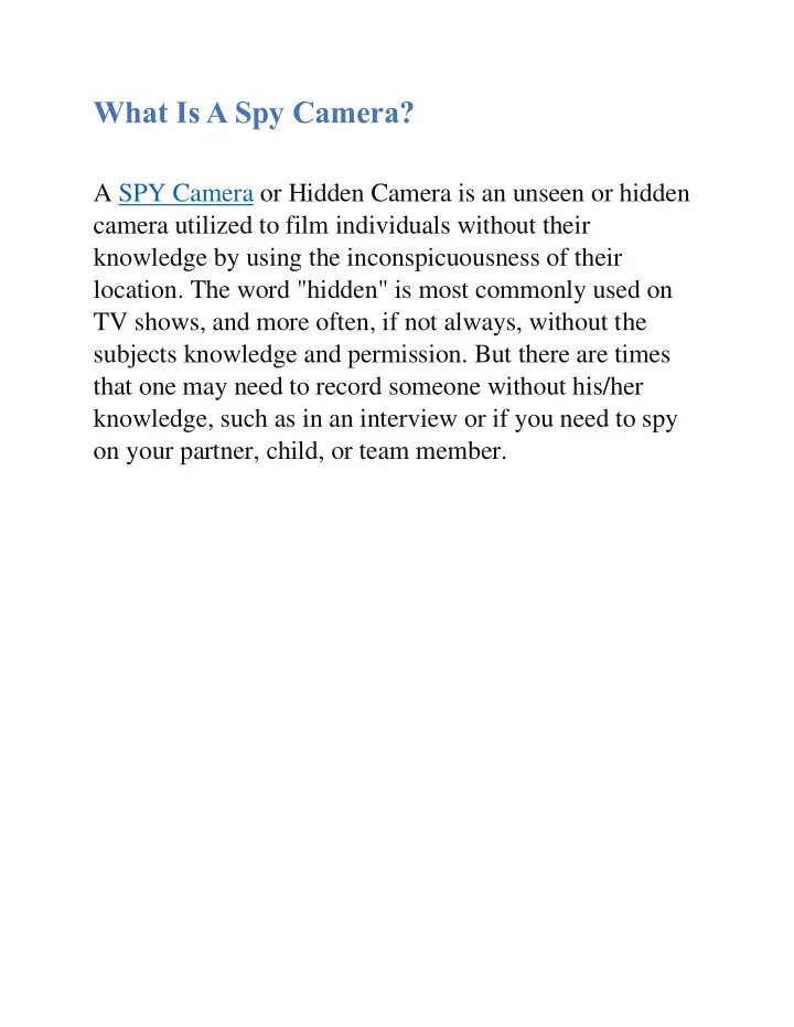 PPT - Spy Camera PowerPoint Presentation, free download - ID:10578747