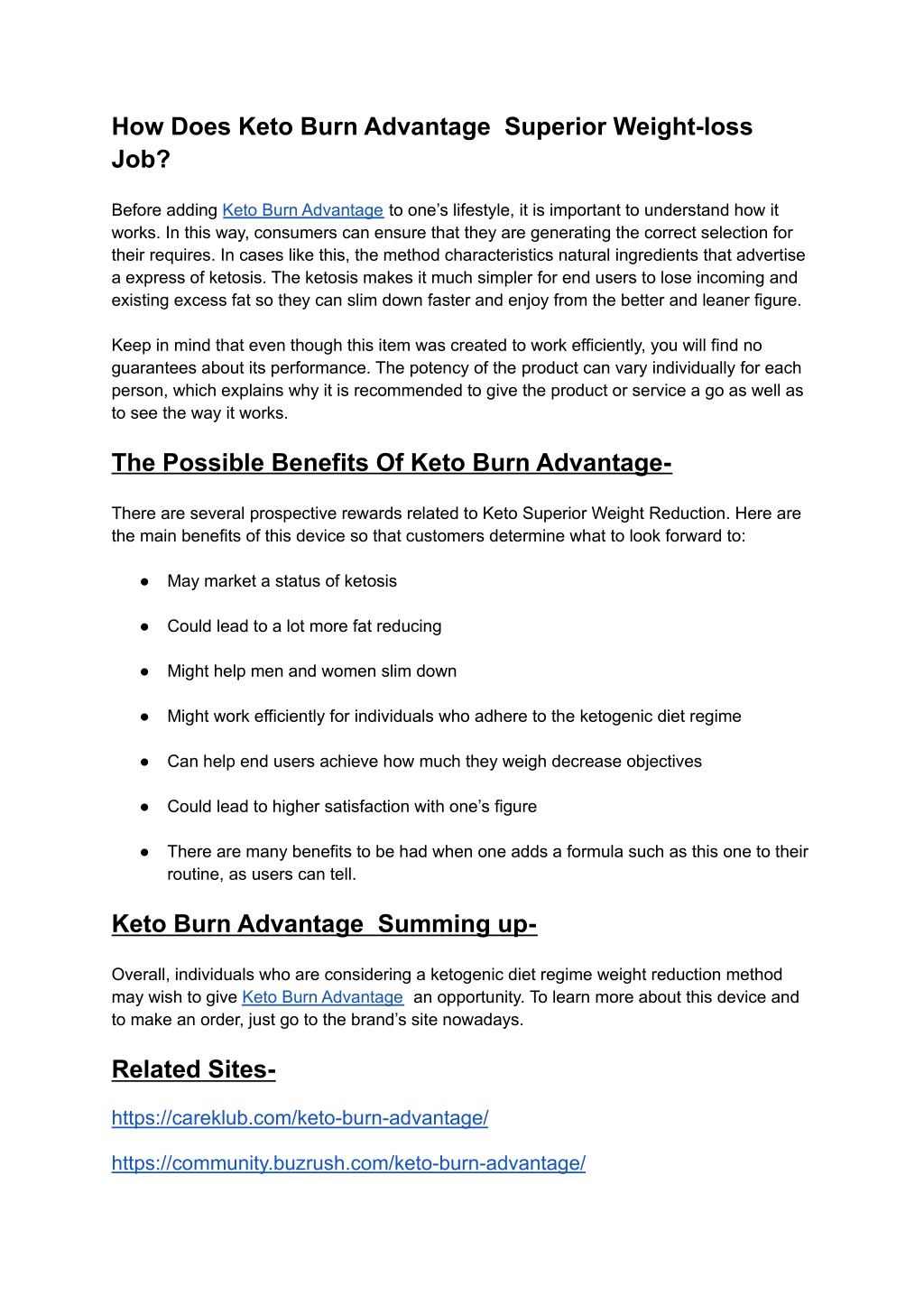 Ppt Keto Burn Advantage Review Powerpoint Presentation Free Download