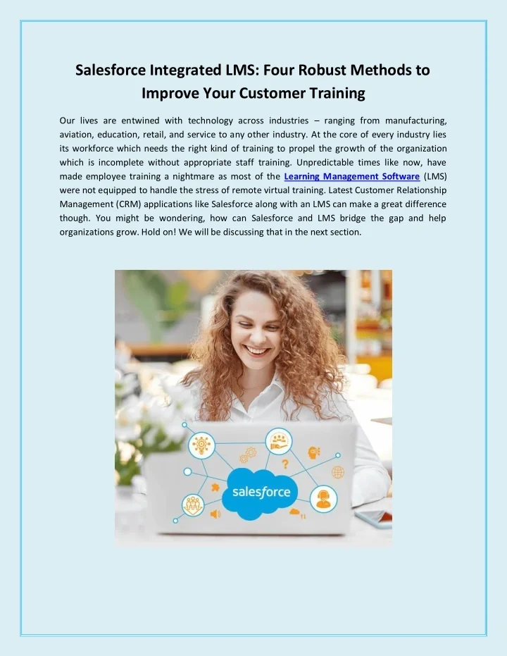 PPT - Salesforce Integrated LMS Four Robust Methods to Improve Your ...