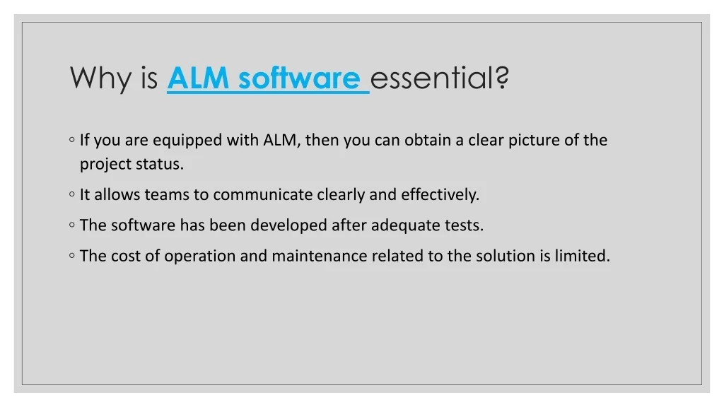 PPT - What Are the Benefits of ALM Software PowerPoint Presentation ...
