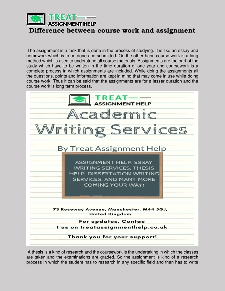 PPT - Difference between course work and assignment ? PowerPoint ...