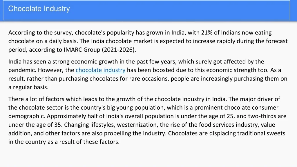 PPT - New Flavours and Trends in the Chocolate Industry PowerPoint ...