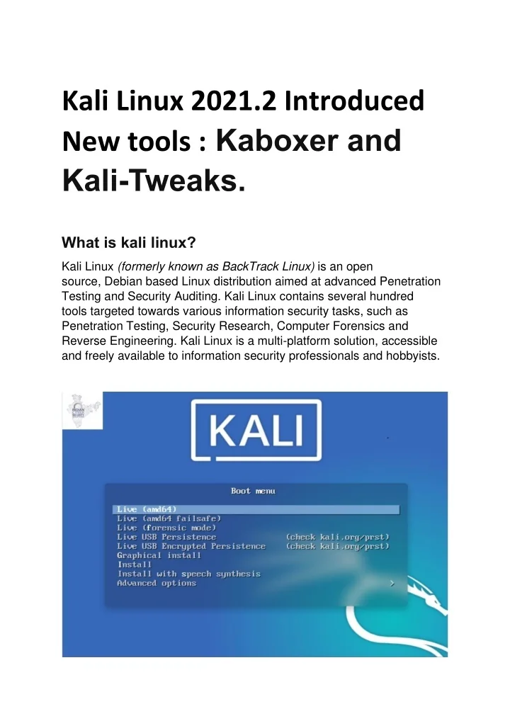 PPT - Kali Linux 2021.2 PowerPoint Presentation, free download - ID:10587049