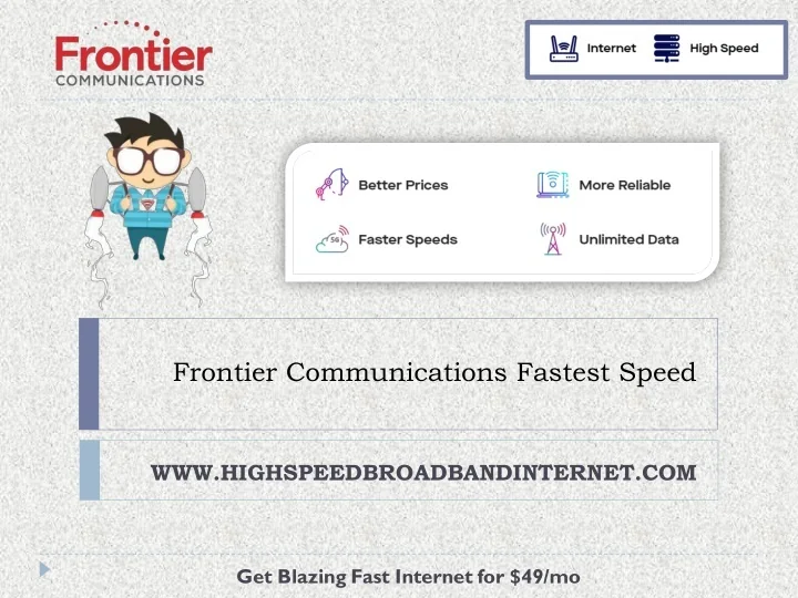 PPT - Frontier Communications Fastest Speed - High Speed Broadband ...