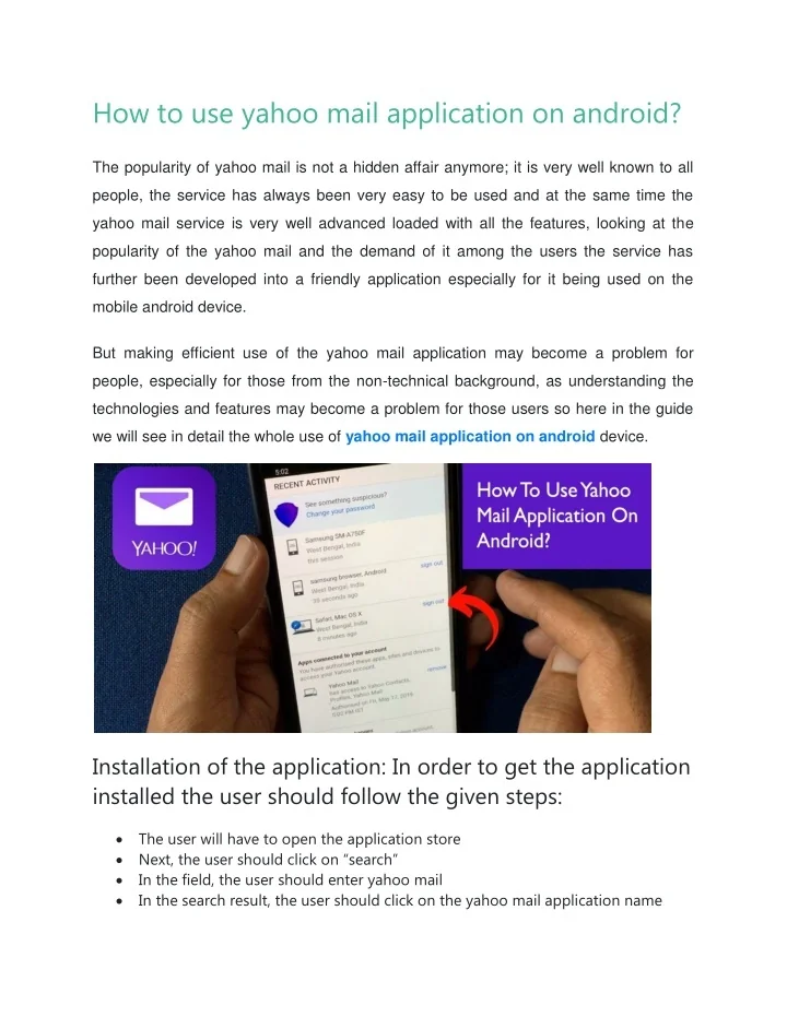 PPT - How to use yahoo mail application on android? PowerPoint ...