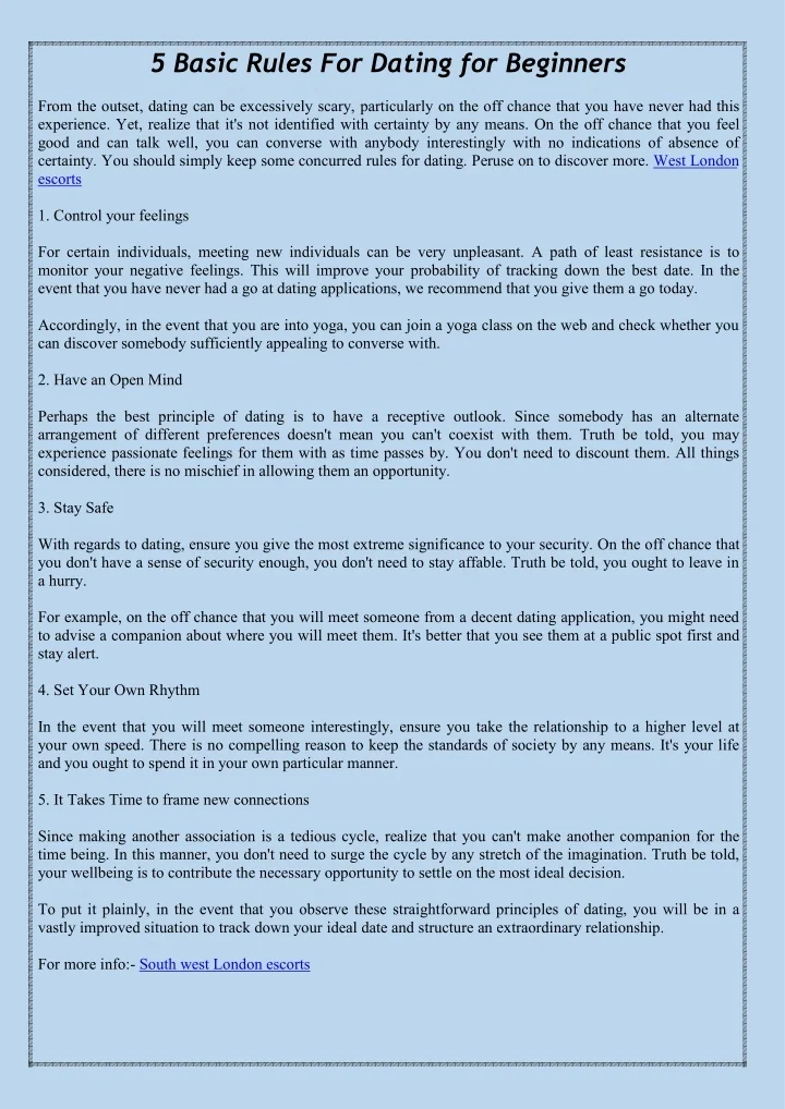 PPT - 5 Basic Rules For Dating for Beginners PowerPoint Presentation ...