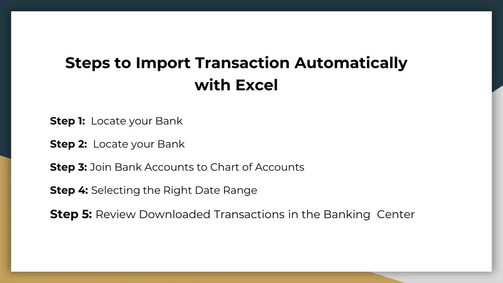 PPT - Import Bank Transactions into QuickBooks PowerPoint Presentation ...