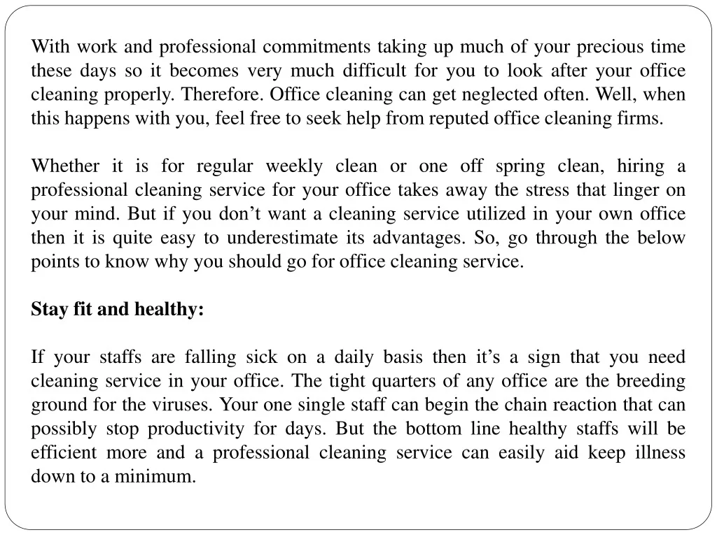 PPT - Why You Should Go for Cleaning Service PowerPoint Presentation ...
