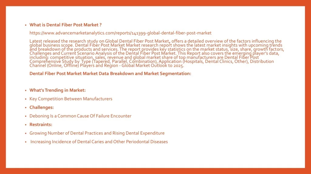 PPT - Dental Fiber Post Market PowerPoint Presentation, free download ...