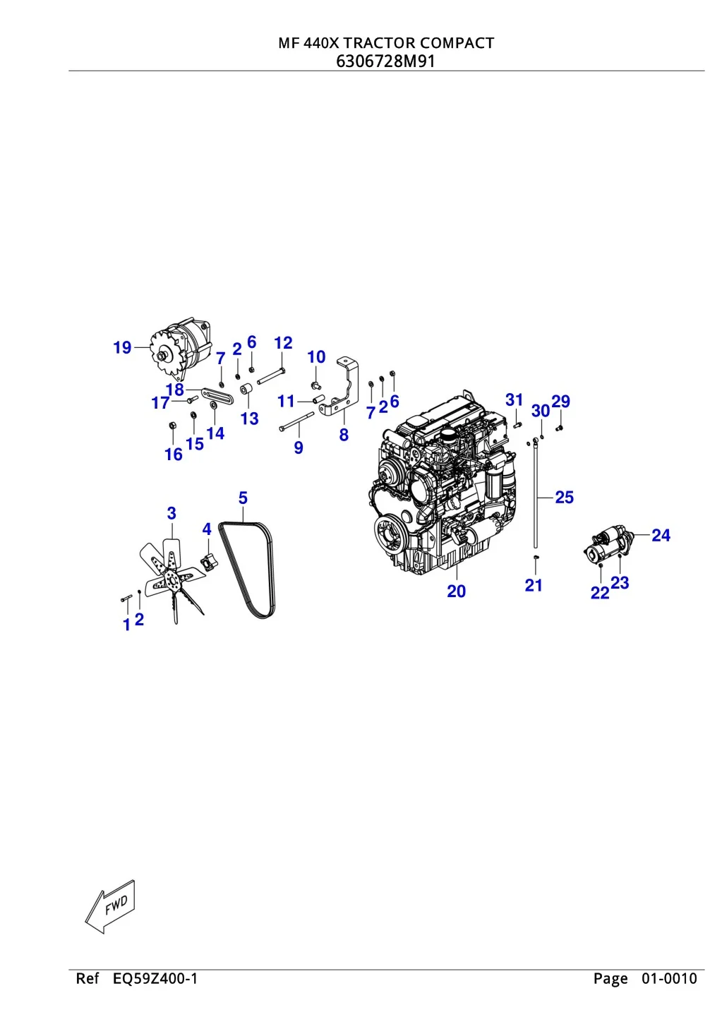 PPT - Massey Ferguson MF 440X COMPACT TRACTOR Parts Catalogue Manual ...