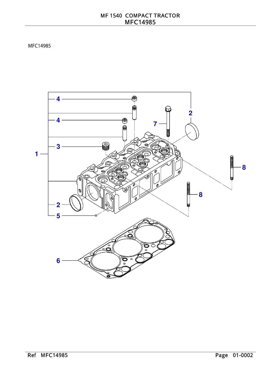 PPT - Massey Ferguson MF 1540 COMPACT TRACTOR Parts Catalogue Manual ...