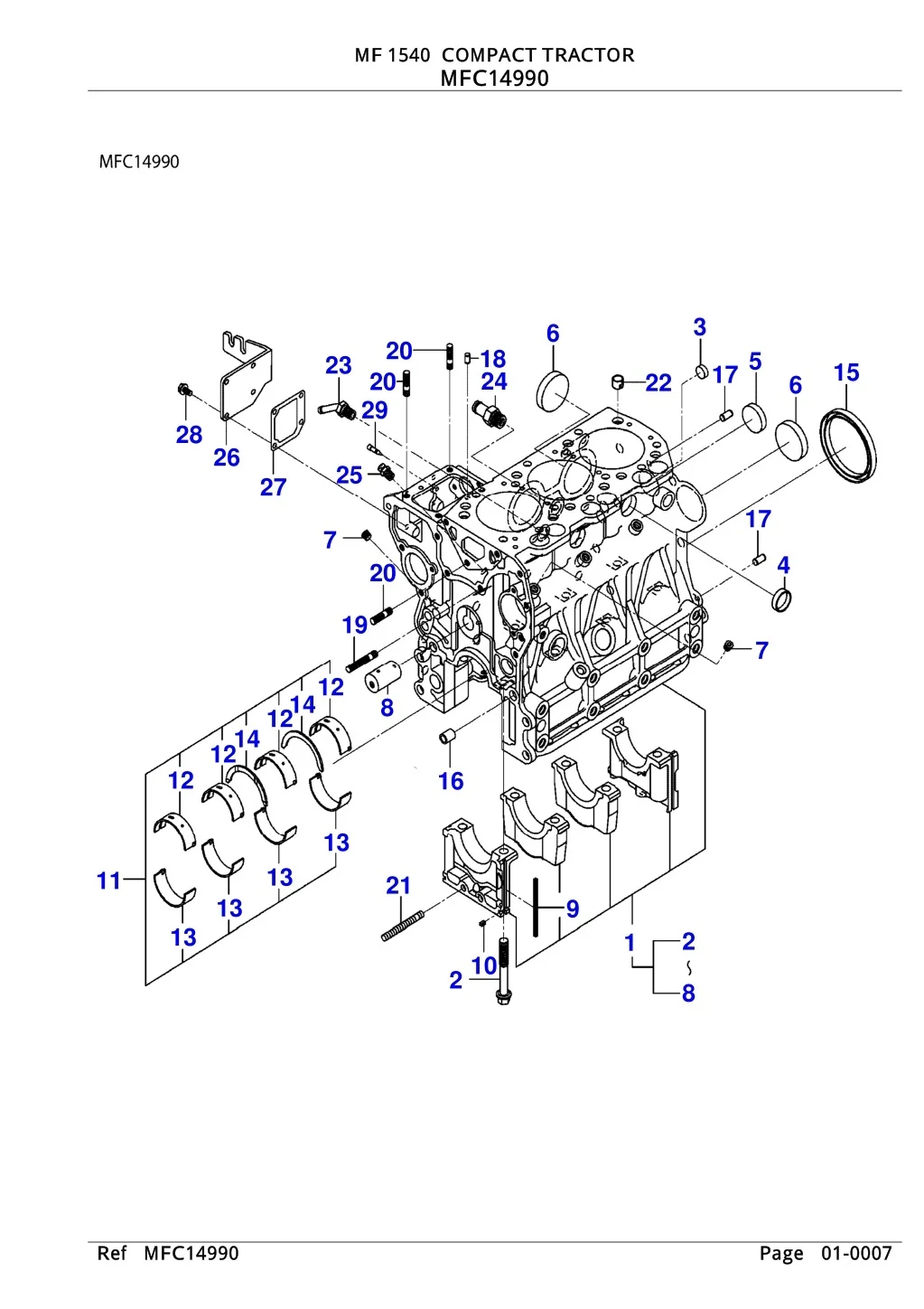 PPT - Massey Ferguson MF 1540 COMPACT TRACTOR Parts Catalogue Manual ...