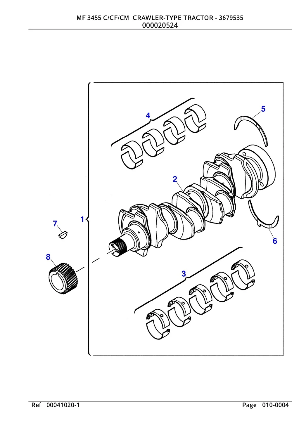 PPT - Massey Ferguson MF 3455 CM CRAWLER-TYPE TRACTOR Parts Catalogue ...