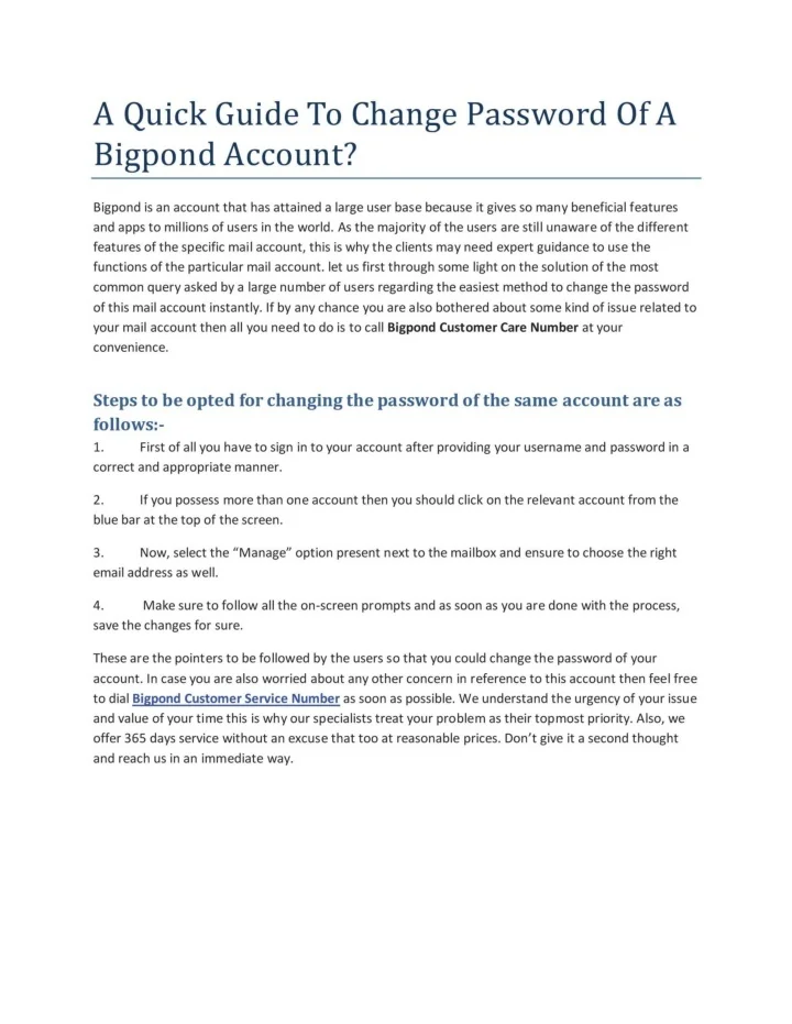 PPT - A Quick Guide To Change Password Of A Bigpond Account PowerPoint ...