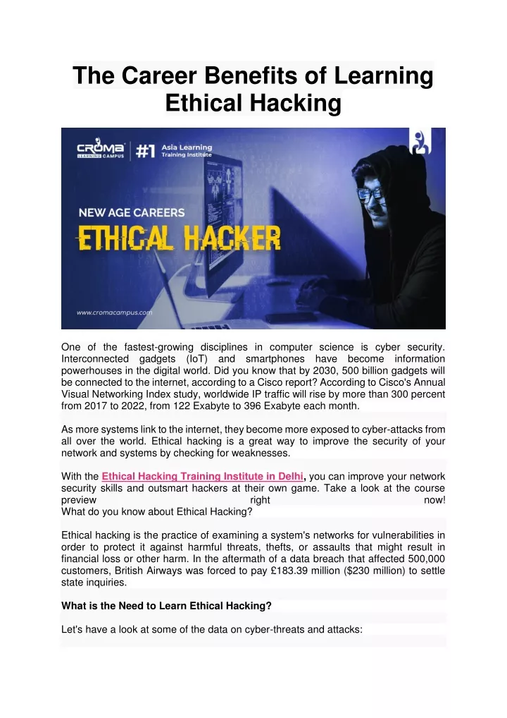 PPT - The Career Benefits of Learning Ethical Hacking PowerPoint ... PPT - The Career Benefits of Learning Ethical Hacking PowerPoint ...