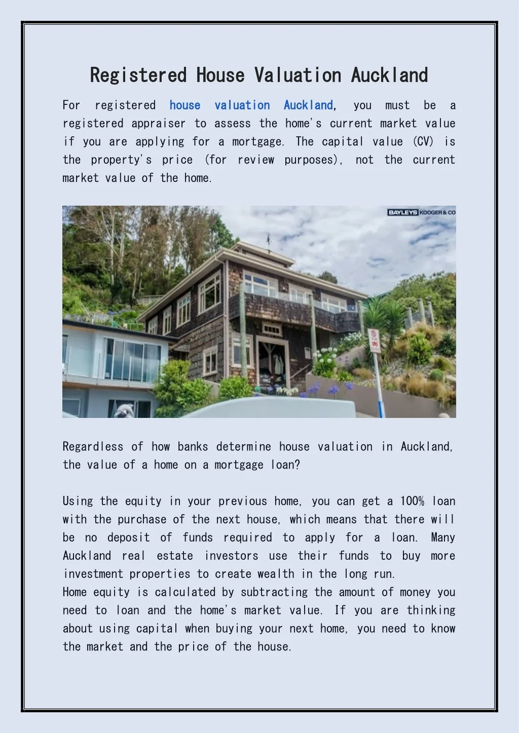 PPT - Registered house valuation Auckland PowerPoint Presentation, free ...