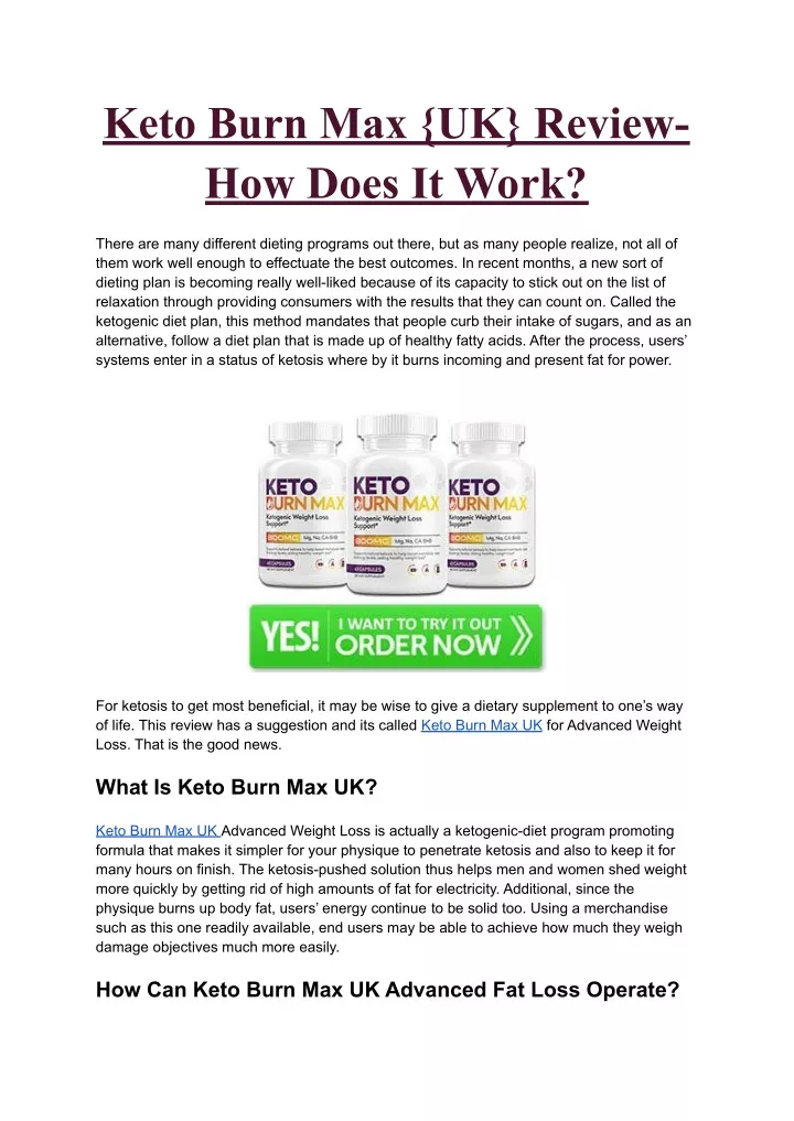 Ppt Keto Burn Max {uk} Review How Does It Work Powerpoint