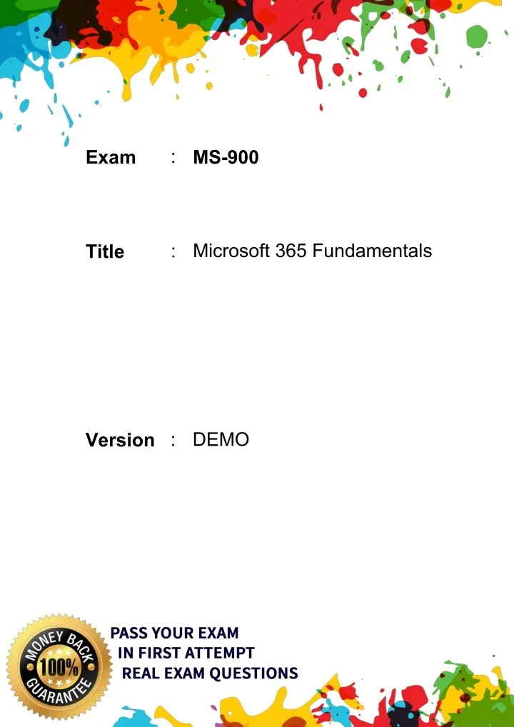 PPT - Microsoft MS-900 dumps PDF - 100% passing Guarantee PowerPoint ...