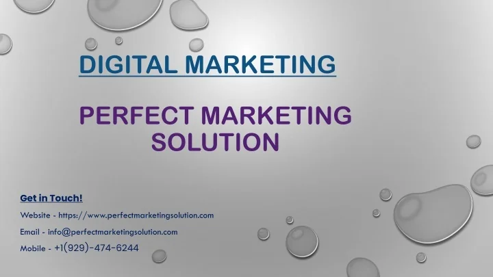 PPT - Digital Marketing - Perfect Marketing Solution PowerPoint ...